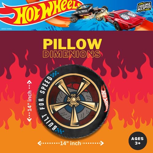 Franco Bedding Super Soft Plush Decorative Throw Cuddle Pillow (100% Officially Licensed Product), One Size, Hot Wheels