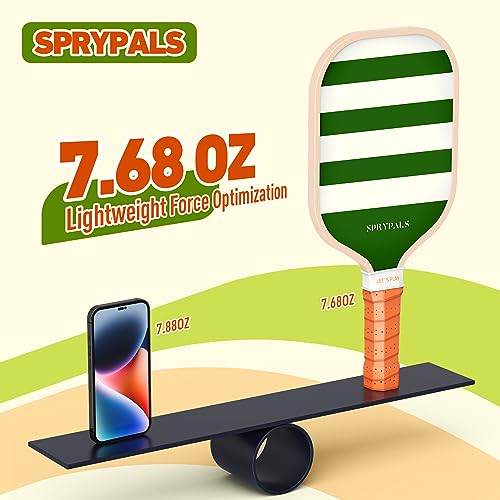 Sprypals Pickleball Paddles,USAPA Approved Fiberglass Surface with Polypropylene Core Pickleball Set Premium Pickleball Rackets Pickleball Paddle Set for Men Women