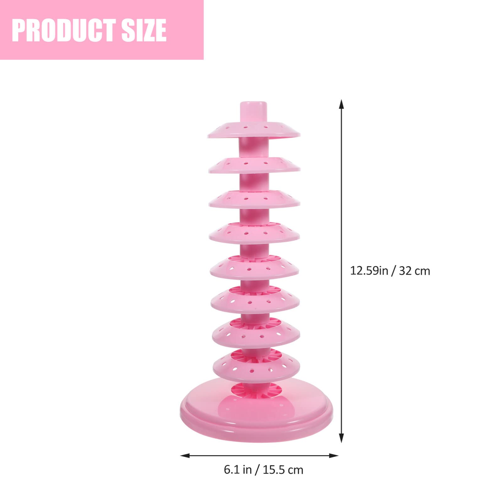 Cake Pops Stand 2pcs Lollipop Display Holder Round Candy Holder Cake Pop Stand Ring Stand Lollipop Showing Tower for Wedding Showers Birthday Party Favors, Pink