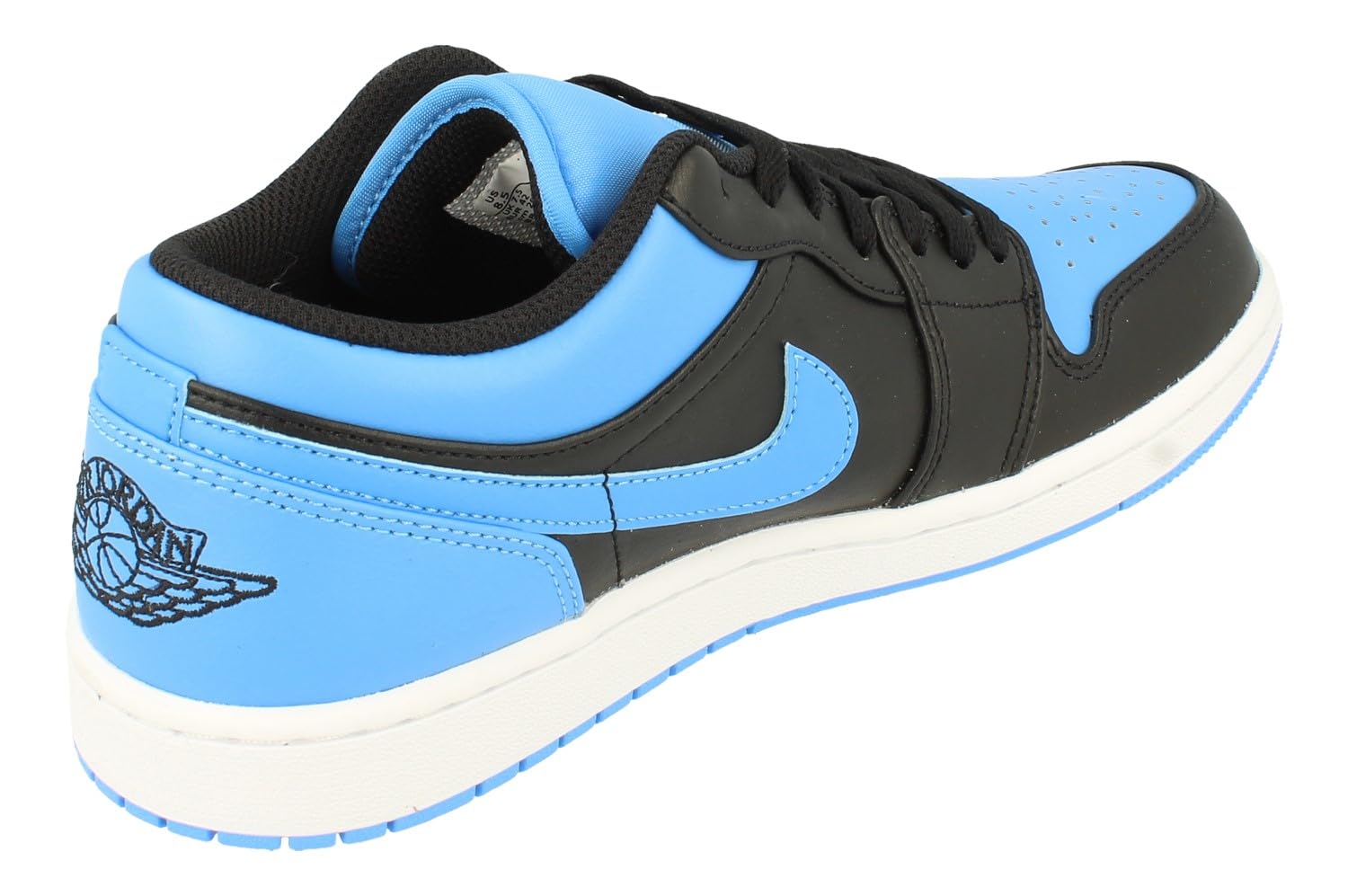 Nike Air Jordan 1 Low Men's Black/Black-University Blue 553558-041 10
