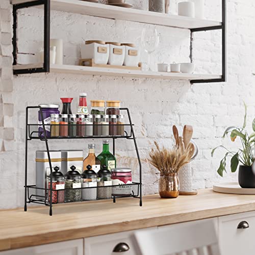 SPISPI Spice Rack Organizer for Cabinet, Bathroom Organizer Countertop, Bathroom Counter Organizer, Kitchen Countertop Organizer, Bathroom Vanity Organizer