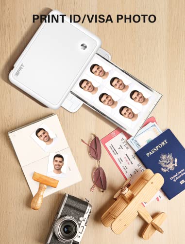 iDPRT 4'' x 6'' Photo Printer, Instant Photo Printer with 10 Sheets & 1 Ribbon, Full-Color Photo, AR Video Printing, Thermal Dye Sublimation, Thermal Photo Printer for Home Use, Support iOS Android