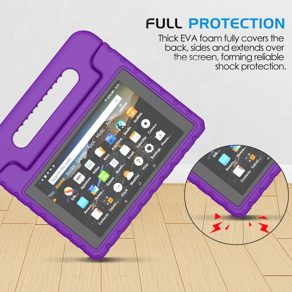 Foam Case for Fire HD 10 10.1 inch Tablet Case (5th/7th/9th Generation, 2015/2017/2019 Releases) Kid-Proof & Shockproof Sturdy Case Soft Durable Foam Cover with Portable and Foldable Handle