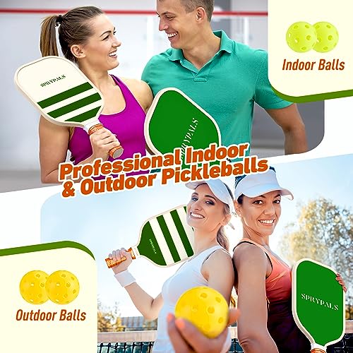 Sprypals Pickleball Paddles,USAPA Approved Fiberglass Surface with Polypropylene Core Pickleball Set Premium Pickleball Rackets Pickleball Paddle Set for Men Women