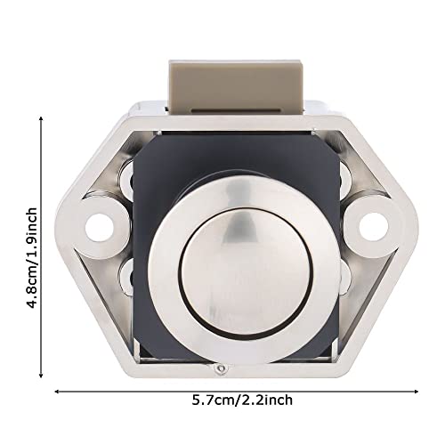 Durable Home Gadget Zinc Alloy Furniture Hardware Push Button Latch Cabinet Door Catch Cabinet Lock Car Push Lock - (Color: gold)
