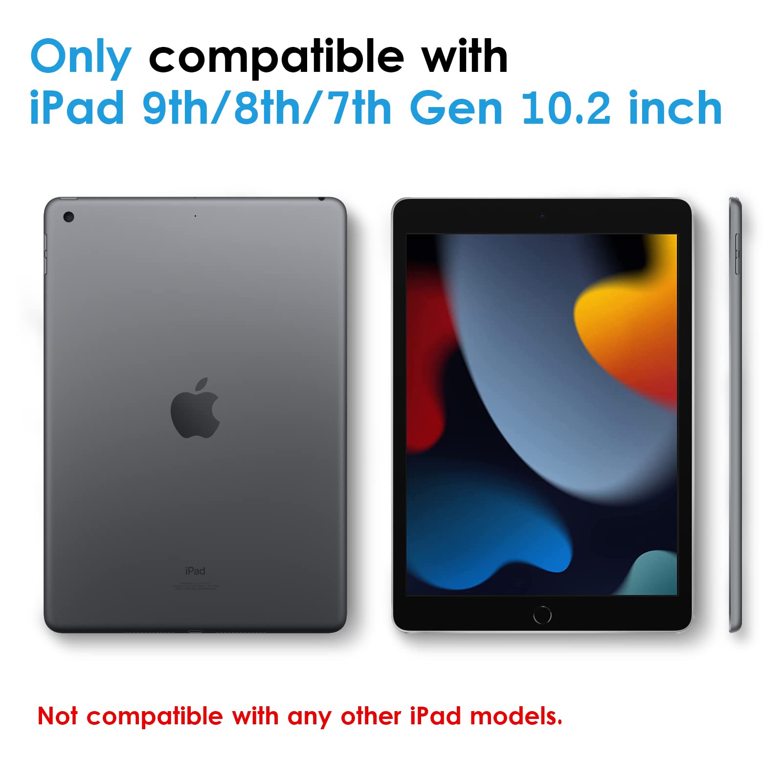 iPad 10.2 Inch Clear Bananas Case and 2 PC Tempered Glass