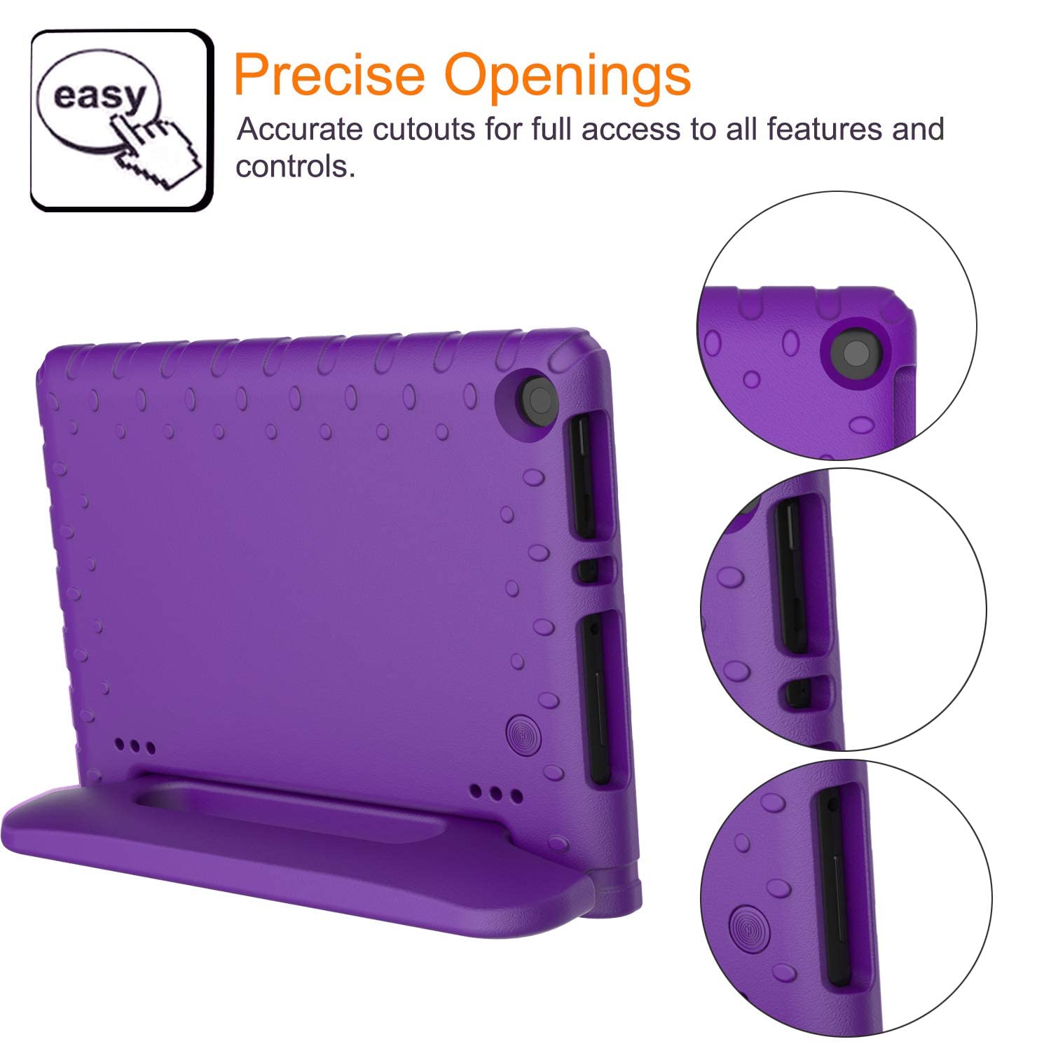 Foam Case for Fire HD 10 10.1 inch Tablet Case (5th/7th/9th Generation, 2015/2017/2019 Releases) Kid-Proof & Shockproof Sturdy Case Soft Durable Foam Cover with Portable and Foldable Handle