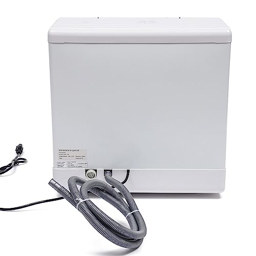 Guaopom Countertop Dishwasher, Automatic Dishwasher, Mini Dishwasher With 3 Washing Programs And Air-Dry Functio 75°C Hot Air Drying Portable Automatic Dishwasher for Apartment, Dorm Room