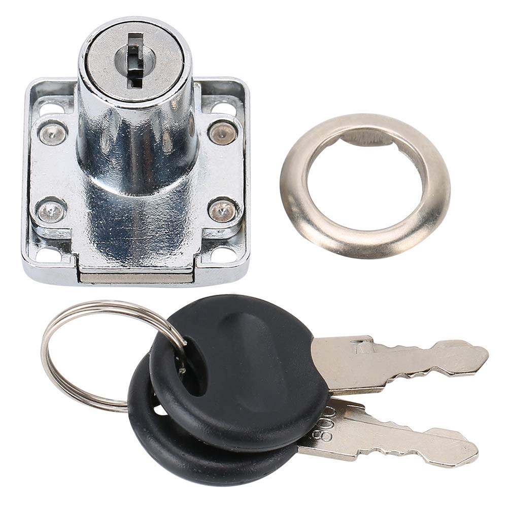 QANYEGN 4 Sets Drawer Lock Cabinet Locks with Keys, Zinc Alloy Drawer and Cabinet Lock, Home Desk Lock for Desks, Cabinets, Drawer Cabinets, Letter Box