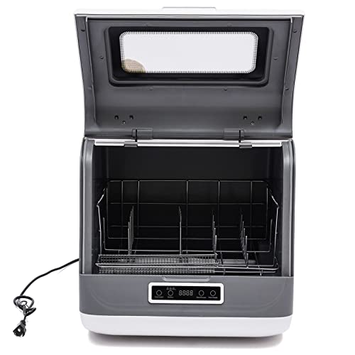 Guaopom Countertop Dishwasher, Automatic Dishwasher, Mini Dishwasher With 3 Washing Programs And Air-Dry Functio 75°C Hot Air Drying Portable Automatic Dishwasher for Apartment, Dorm Room
