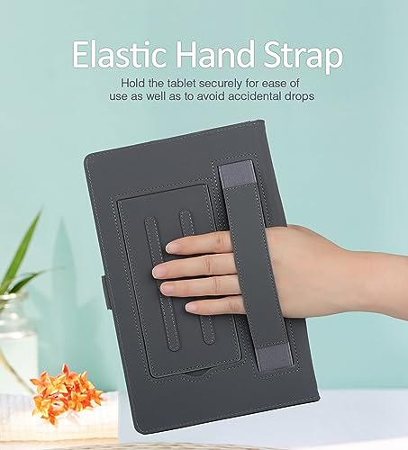 Anpredo Case for Galaxy Tab A8 10.5 Inch 2022, Hand Strap, Card Slots, Business Folio Stand Protective Smart Cover for Samsung A8 Tablet Model SM-X200/X205/X207, Black