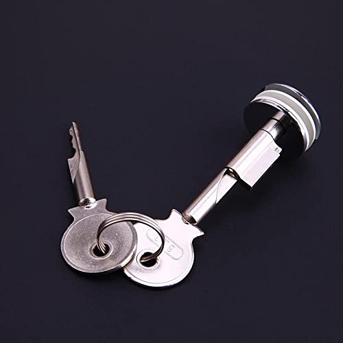 Copper Sliding Glass Push Door Hardware Accessories Glass Lock Showcase Glass Display Cabinet Door Window Cabinet lock - (Color: Yellow)