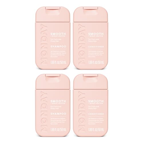 Monday Haircare Smooth Shampoo & Conditioner Travel Pack -50ML Travel Kit (2 x Shampoo,2 x Conditioner)