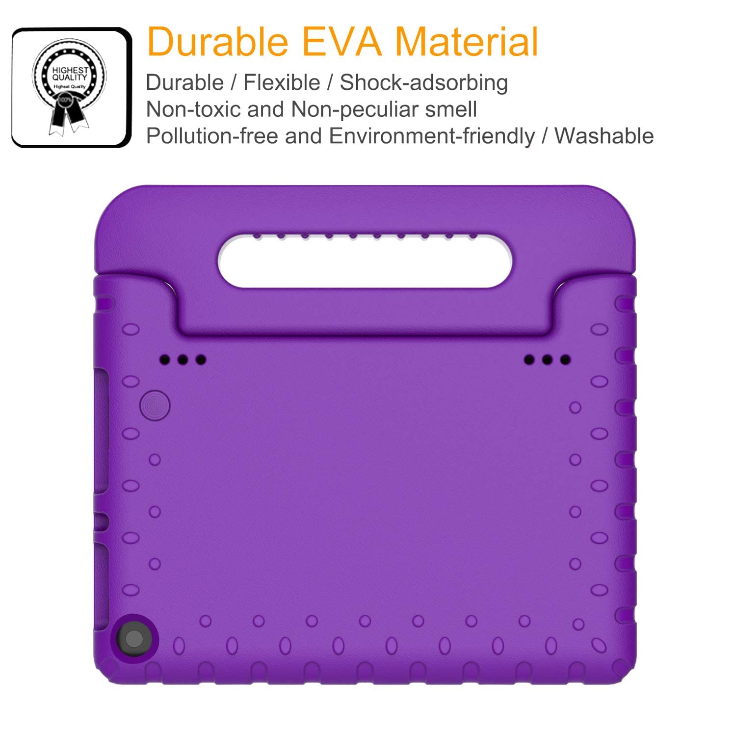 Foam Case for Fire HD 10 10.1 inch Tablet Case (5th/7th/9th Generation, 2015/2017/2019 Releases) Kid-Proof & Shockproof Sturdy Case Soft Durable Foam Cover with Portable and Foldable Handle