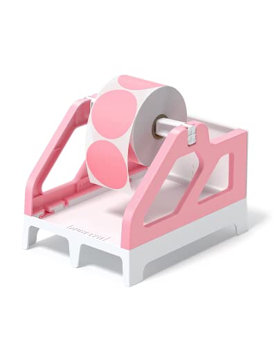 MUNBYN Pink Label Holder for Rolls and Fan-Fold Labels, Shipping Label Roll Holder for Desktop Label Printer Shipping Supplies Industrial Labelsā¦