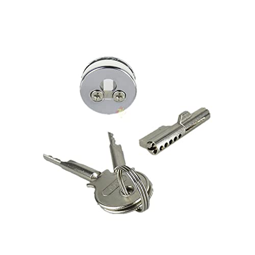 Copper Sliding Glass Push Door Hardware Accessories Glass Lock Showcase Glass Display Cabinet Door Window Cabinet lock - (Color: Yellow)