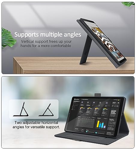 Anpredo Case for Galaxy Tab A8 10.5 Inch 2022, Hand Strap, Card Slots, Business Folio Stand Protective Smart Cover for Samsung A8 Tablet Model SM-X200/X205/X207, Black
