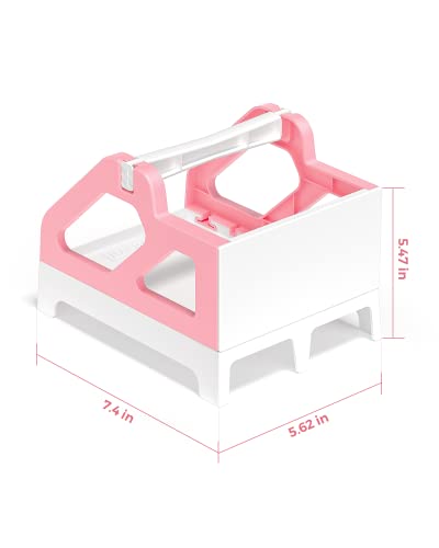 MUNBYN Pink Label Holder for Rolls and Fan-Fold Labels, Shipping Label Roll Holder for Desktop Label Printer Shipping Supplies Industrial Labelsā¦