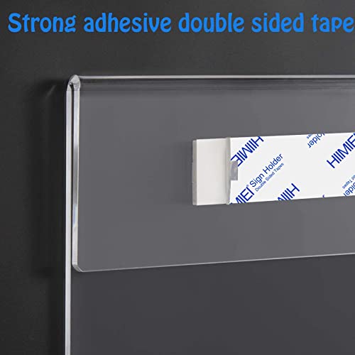 HIIMIEI 8.5x11 Acrylic Wall Sign Holder with Double Sided Tape, 8 1/2 x 11 clear plastic plexiglass sign holder for Office, Home, Store, Restaurant-No Drilling(6 Pack)