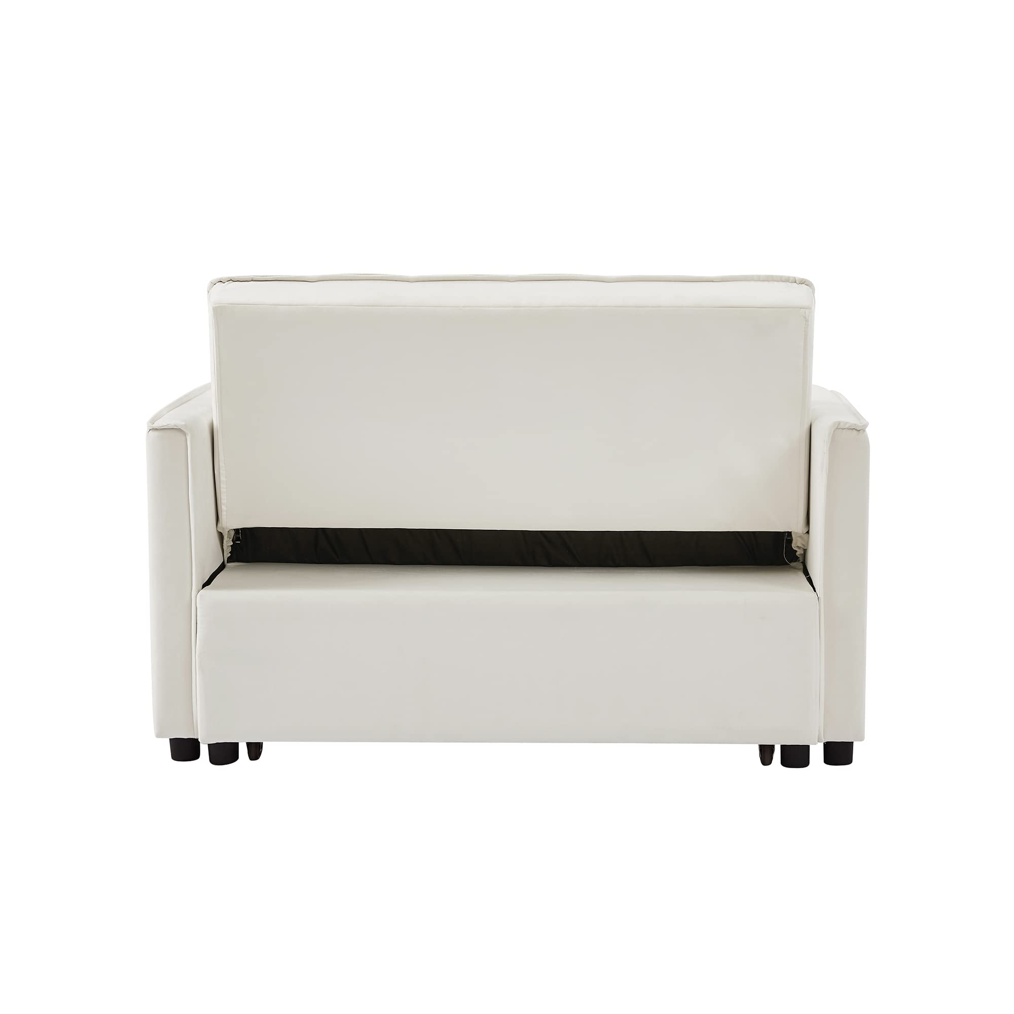 Eafurn Futon Loveseat Couch with Pull Out Bed,3-in-1 Multi-Functional Upholstery Convertible Sleeper Sofa Reclining Chaise Lounge with Adjustable Backrest, Sofacama for Living Room, Small Space