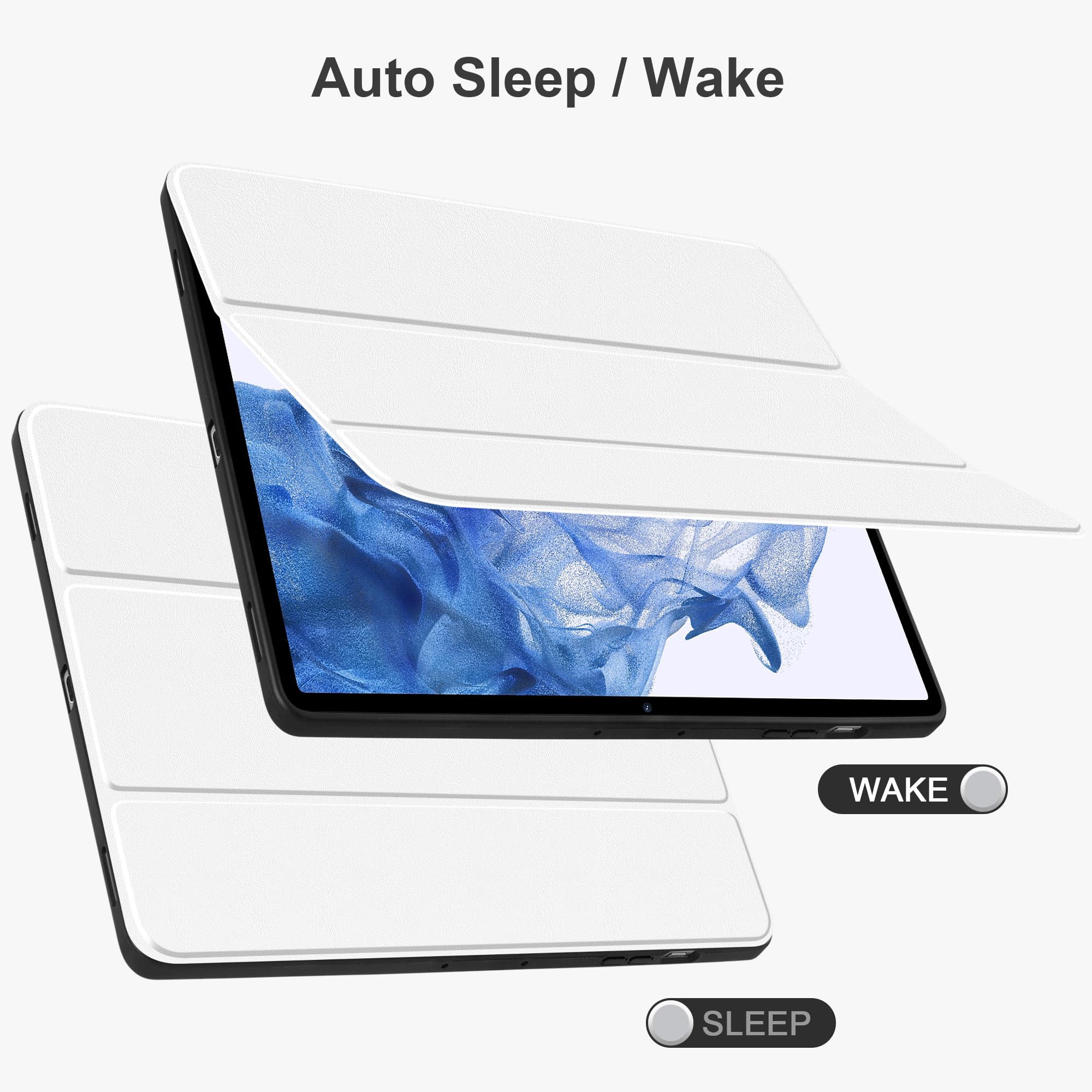Batianda Customizable Case for Samsung Galaxy Tab S9 Ultra 14.6 inch 2023 Model (SM-X910/X916/X918) with S Pen Holder, Shockproof Tablet Cover with Clear Transparent Back Shell Auto Sleep/Wake
