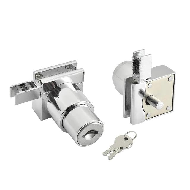 Cabinet Lock Zinc Alloy Office Fittings Multipurpose Metal Latches Door Latch Compact Size Sliding Glass Home Supplies - (Style A, Color: 2 8 2 6 4 4cm)