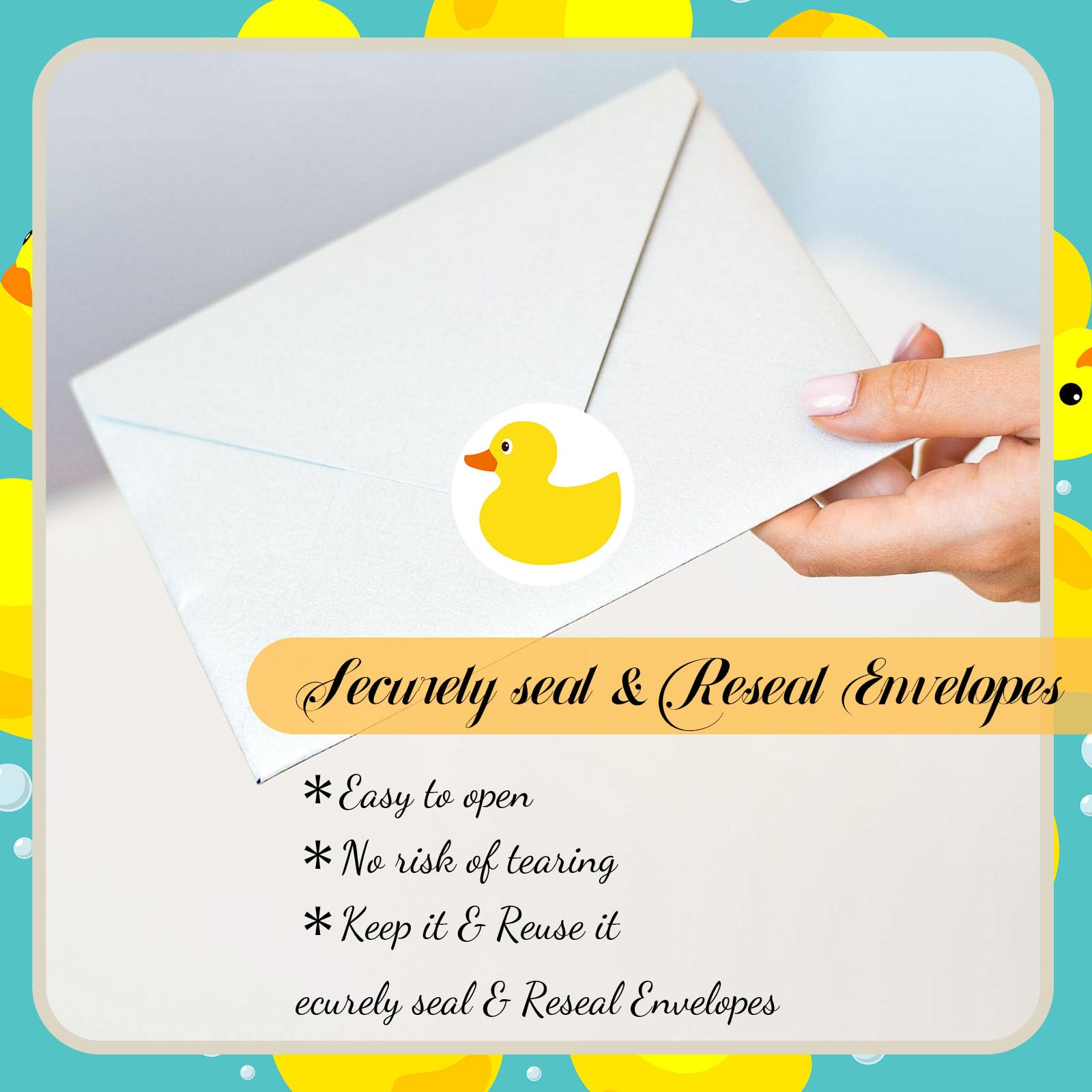 1000 Pcs Rubber Yellow Duck Stickers Cute Duck Decoration for Birthday Party Favor Bags Water Bottle Notebook Decorations,1.5 Inch