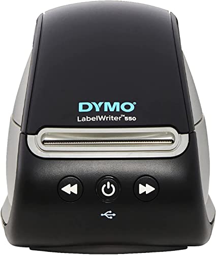 DYMO LabelWriter 550 Direct Thermal Barcode Label Printer with USB Connectivity Label Maker - 62 Labels Per Minute, Auto Label Recognition, Monochrome