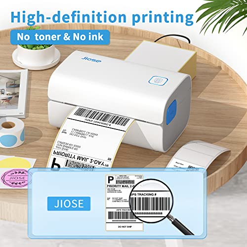 Jiose Thermal Shipping Label Printer - Desktop 4x6 Shipping Label Printer - Support ChromeOS Mac Windows - Apply to Ebay Amazon Shopify Etsy USPS FedEx etc E-Shopping and Logistics Websites