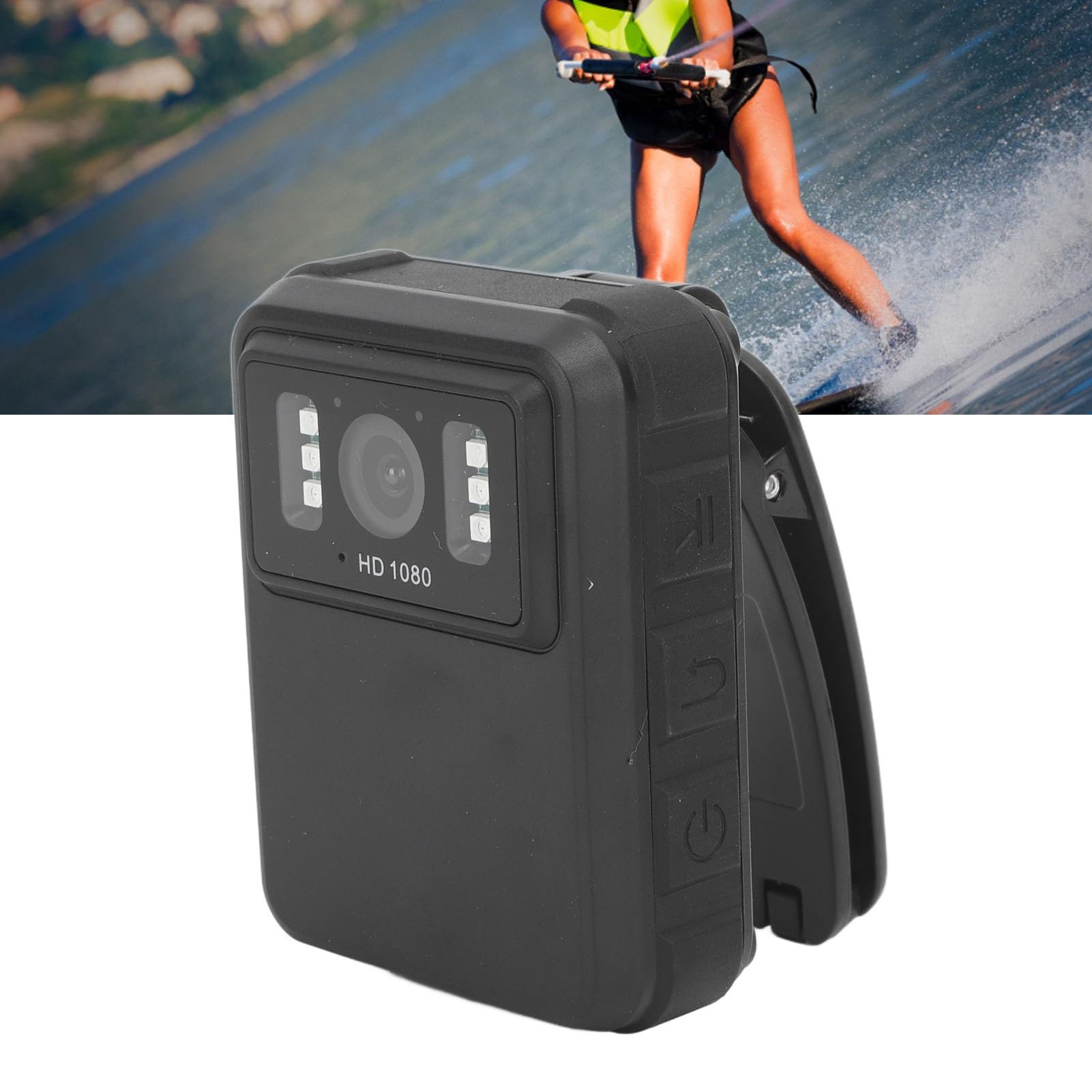 Eulbevoli Sports Camera, Ultra HD Sports Camera Back Clip Large Wide Angle Video Recording for Outdoor