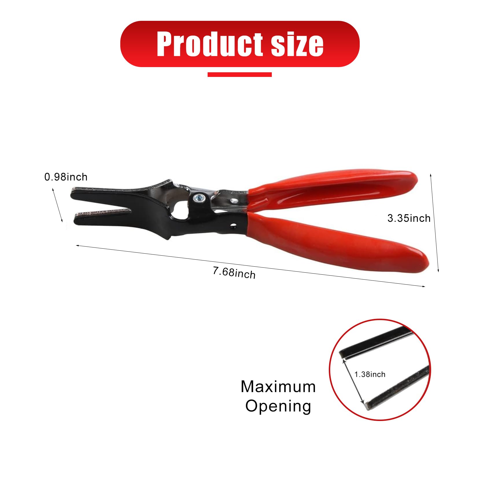 GKmow 1 PC Car Oil Pipe Separation Pliers, Vacuum Hose Removal Pliers, Water Pipe Separation Disassembly Clamps, Universal Maintenance Tools for Most Cars (Red)