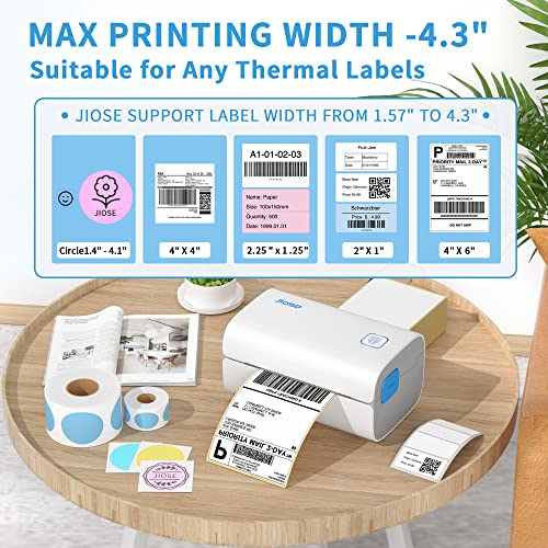 Jiose Thermal Shipping Label Printer - Desktop 4x6 Shipping Label Printer - Support ChromeOS Mac Windows - Apply to Ebay Amazon Shopify Etsy USPS FedEx etc E-Shopping and Logistics Websites