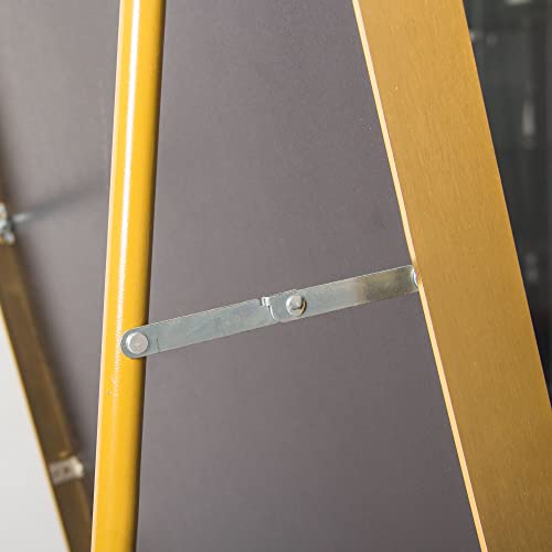 Square Rounded Corners Full Length Mirror Floor Mirror, Bedroom Mirror ,Dressing Mirror with Gold Aluminum Alloy Frame,65" x 22"
