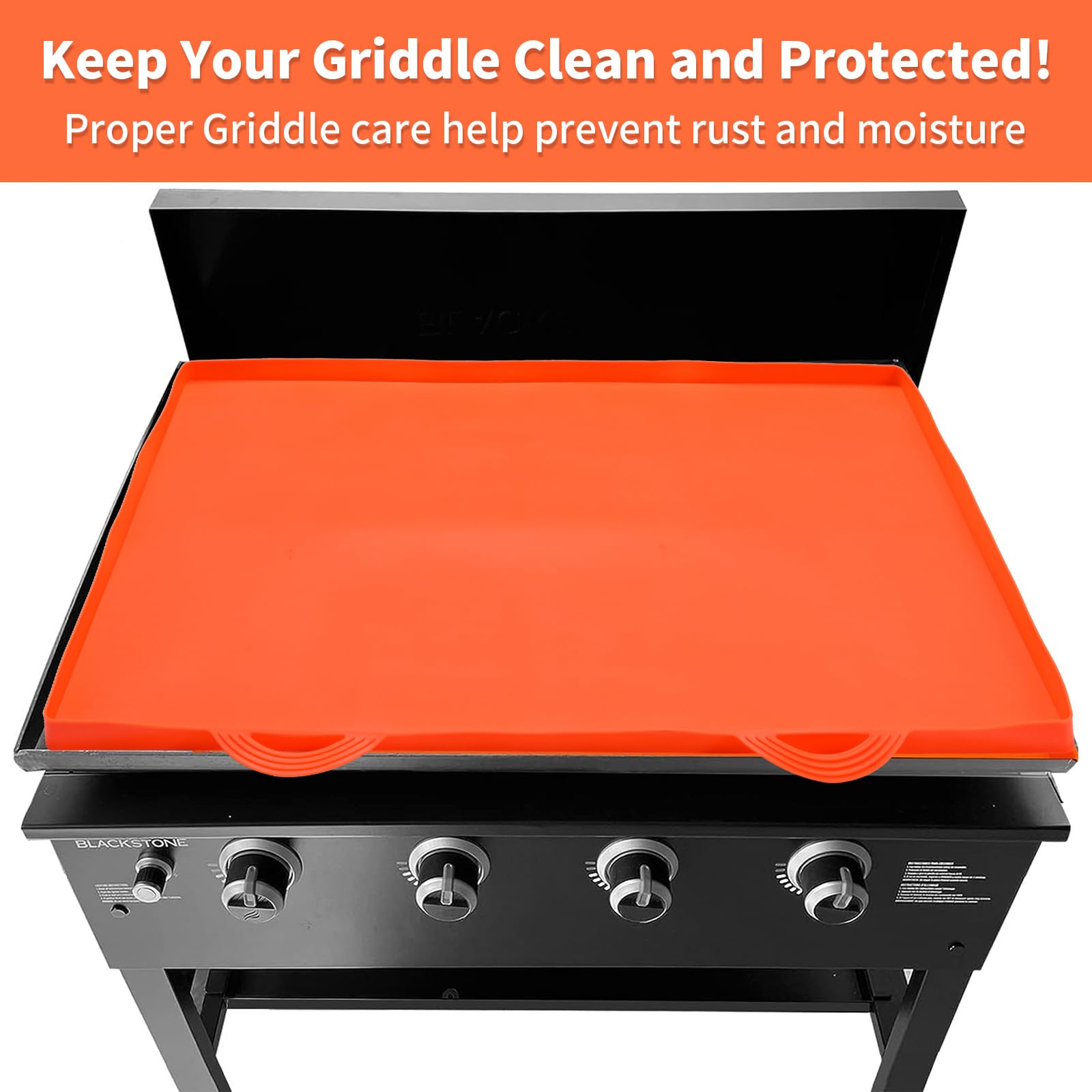 28" Silicone Griddle Mat for Blackstone, Heavy-Duty Food Grade Blackstone Griddle Cover, Silicone Protective Mat Cover for Dirt Rust Insect, Blackstone Griddle Accessories