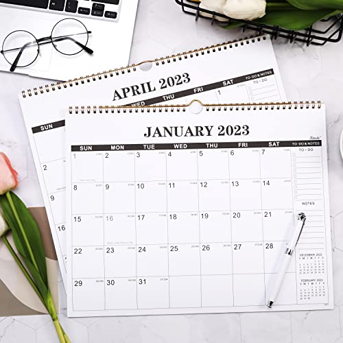 Calendar 2023-2024 - Wall Calendar 2023-2024 with To Do & Notes, 18 Months Wall Calendar from Jan 2023 - Jun 2024,15βx 11.5β, Daily Blocks with Julian Dates, Golden Twin-Wire Binding, Thick Paper Perfect for Organizing & Planning