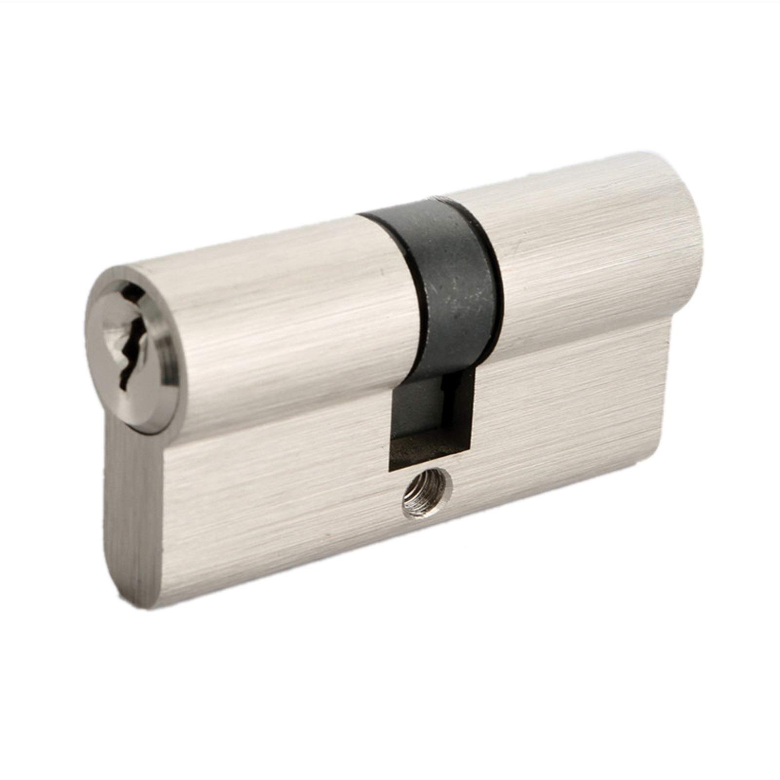 Euro Cylinder Lock,Door Barrel Lock, Lock Cylinders Cylinder Lock Hardware Cabinet Office Patio Protection Replacement Drawer Home Superior Furniture Doors with 3 Keys Lock Cylinders Thumb