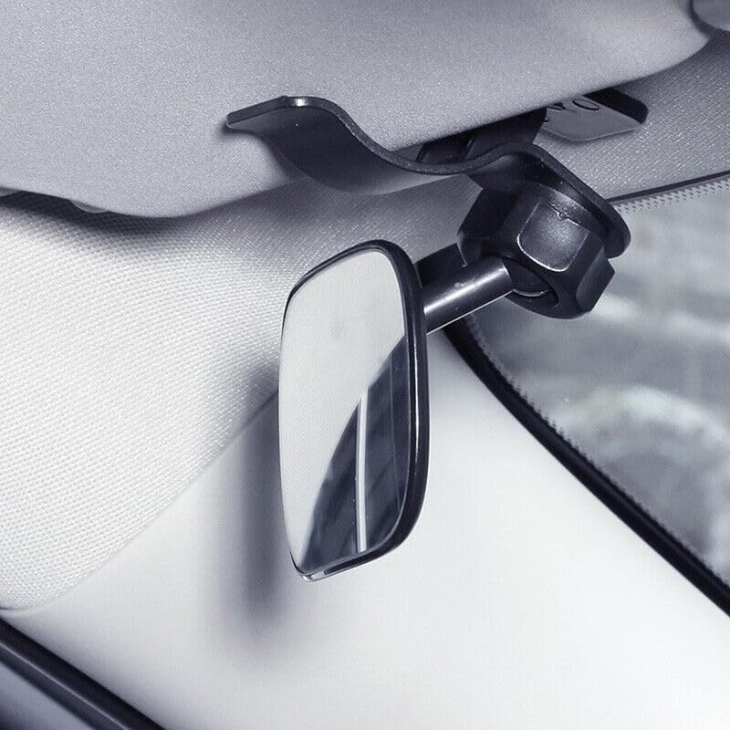 Car Interior Rearview Baby Mirror - Wide Angle Convex Clip-on Mirror Adjustable for Viewing Rear Passengers