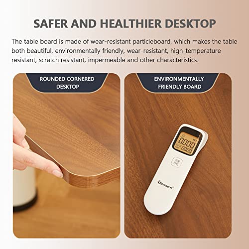 Xenusa Computer Desk Height Adjustable Standing Desk Ergonomic Electric Home Office Stand Up Computer Workstation (Maple Wood, 63 in)