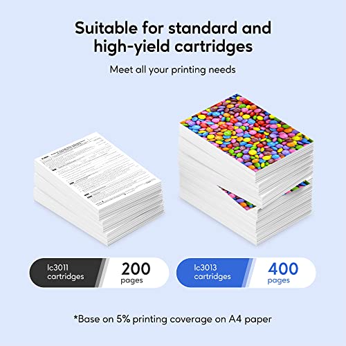 LC3013 High Yield 4 PKS Compatible Ink Cartridge Replacement for Brother LC3013 Ink Cartridges (Black, Cyan, Magenta, Yellow), Use for MFC-J491DW MFC-J497DW MFC-J690DW MFC-J895DW Printer