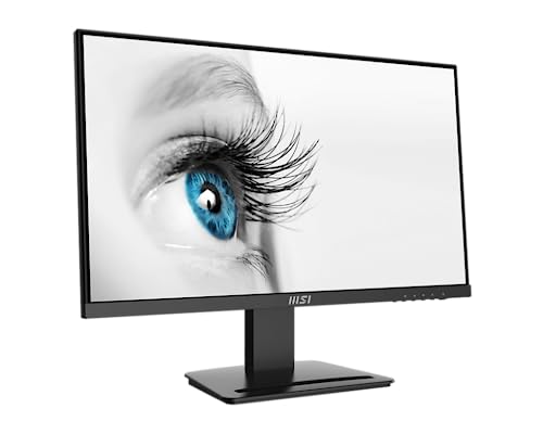 MSI 24” IPS FHD (1920 x 1080) Non-Glare with Super Narrow Bezel 100HZ 1ms 16:9 with Tilt Stand (Pro MP243X), Black