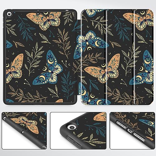 SUROCASE Case Compatible with iPad 10.2 Inch 2021/2020 iPad 9th/8th Generation & 2019 iPad 7th Generation with Pencil Holder, Protective Case with Soft TPU Back, Auto Sleep/Wake Cover, Butterfly