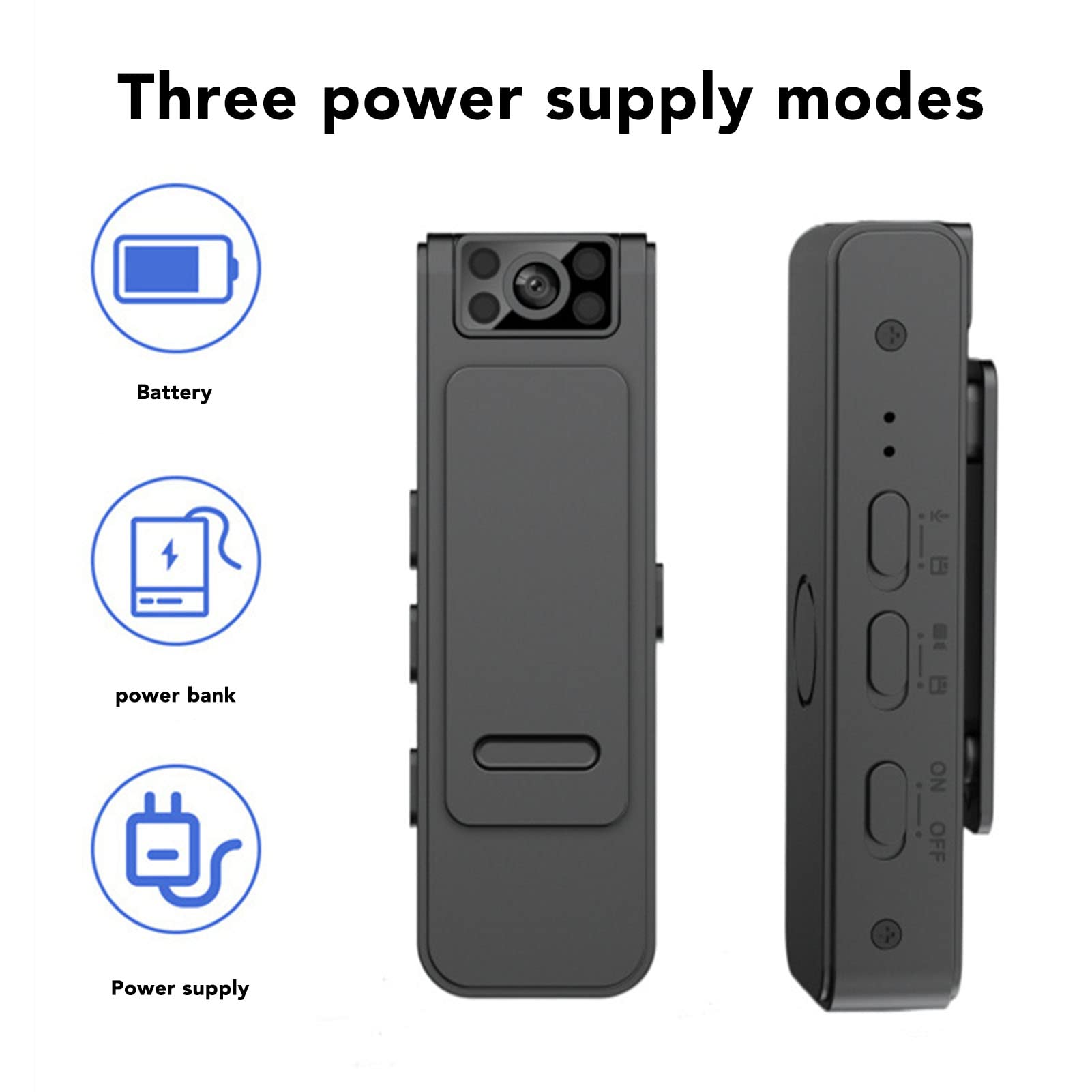 Airshi Body Camera Rotating Lens Pocket Camera Night Magnetic for Sports