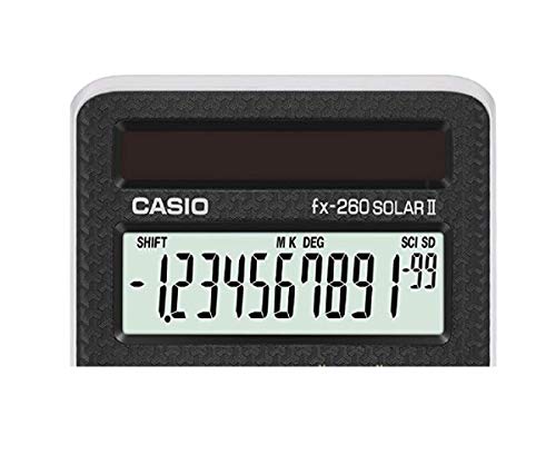 Casio FX 260 Solar II Scientific Calculator 5" x 0.6" x 2.9"