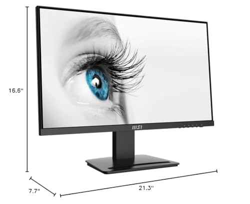 MSI 24” IPS FHD (1920 x 1080) Non-Glare with Super Narrow Bezel 100HZ 1ms 16:9 with Tilt Stand (Pro MP243X), Black