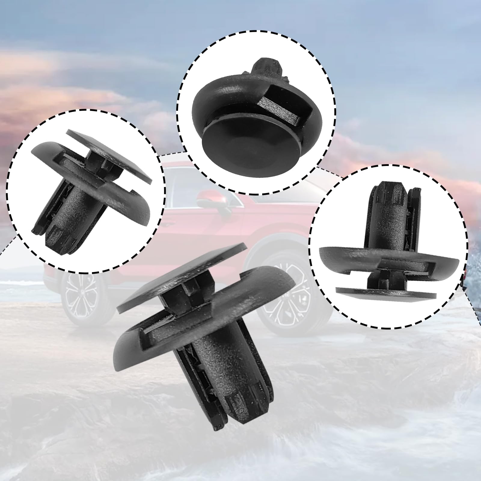 30pcs Fender Liner Clip, Nylon Splash Shield Bumper Retainer Clips Compatible with Honda Acura Accord Civic CRZ Fit Insight Odyssey Passport Pilot Ridgeline ILX Mdx RDX RLX TLX Tsx 91512-SX0-003