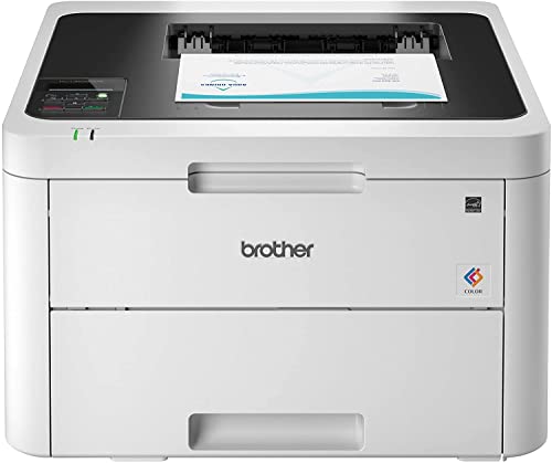 Brother Premium L-3230CDW Compact Digital Color Laser Printer I Wireless I Mobile Printing I Ethernet & USB Connectivity I Auto 2-Sided Printing I Up to 25 ppm I 250 Sheets Input + Printer Cable