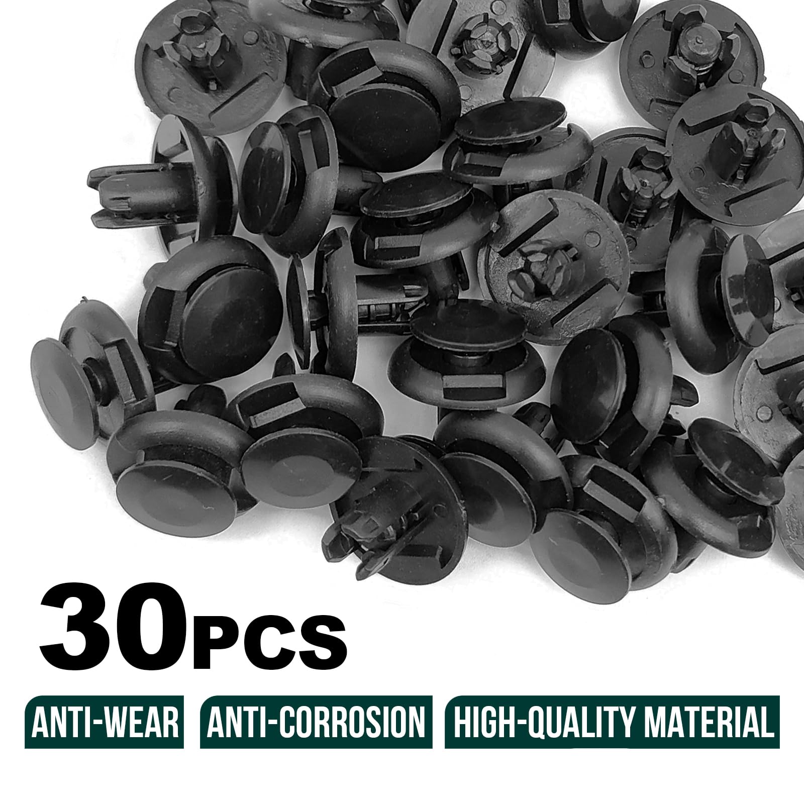 30pcs Fender Liner Clip, Nylon Splash Shield Bumper Retainer Clips Compatible with Honda Acura Accord Civic CRZ Fit Insight Odyssey Passport Pilot Ridgeline ILX Mdx RDX RLX TLX Tsx 91512-SX0-003