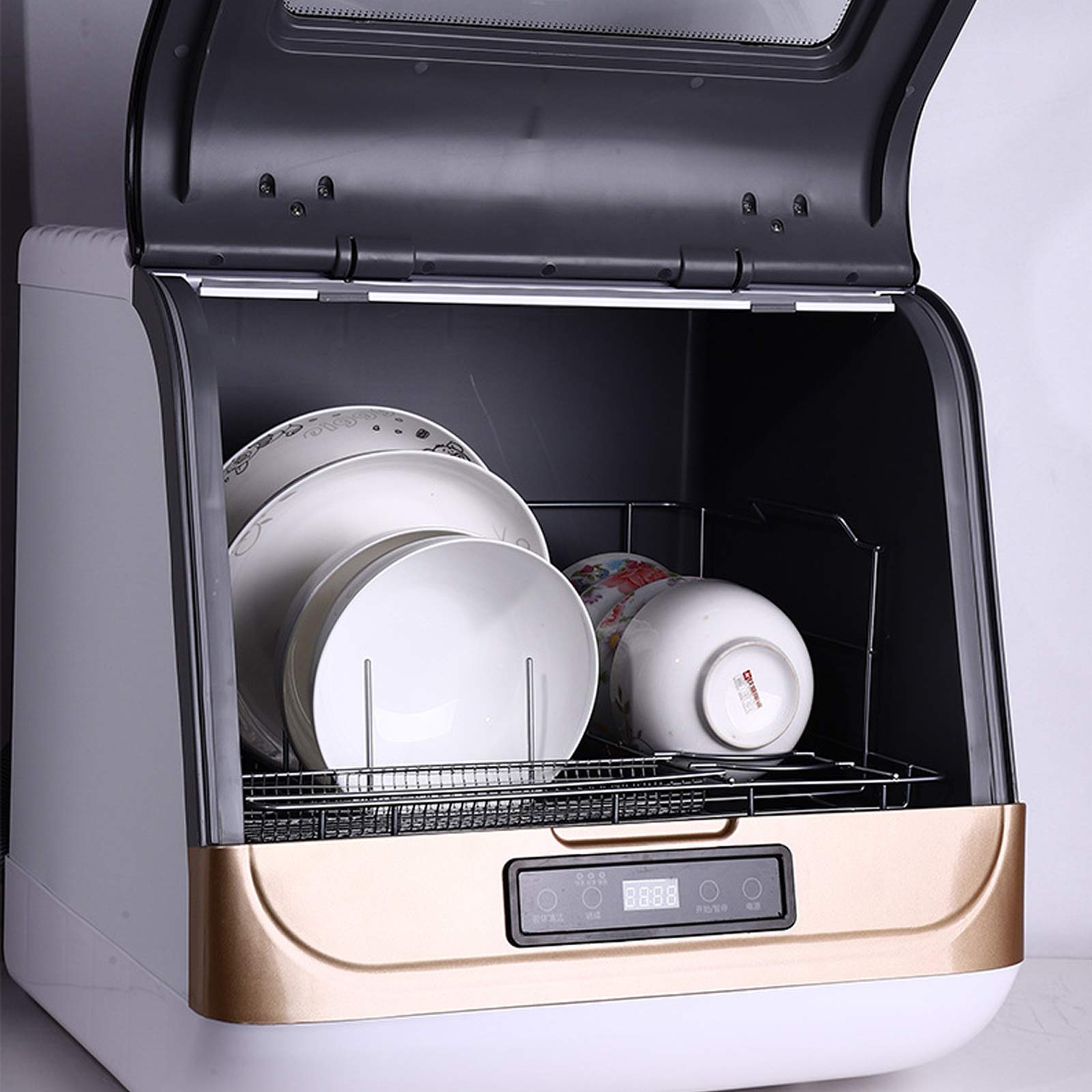 Portable Countertop Dishwasher,Mini Dishwasher With More Space Inside,UV Hygiene& Auto Door Open,Countertop Dishwasher With 3 Washing Programs & Air-Dry Function For Apartments, Dorms& Rvs