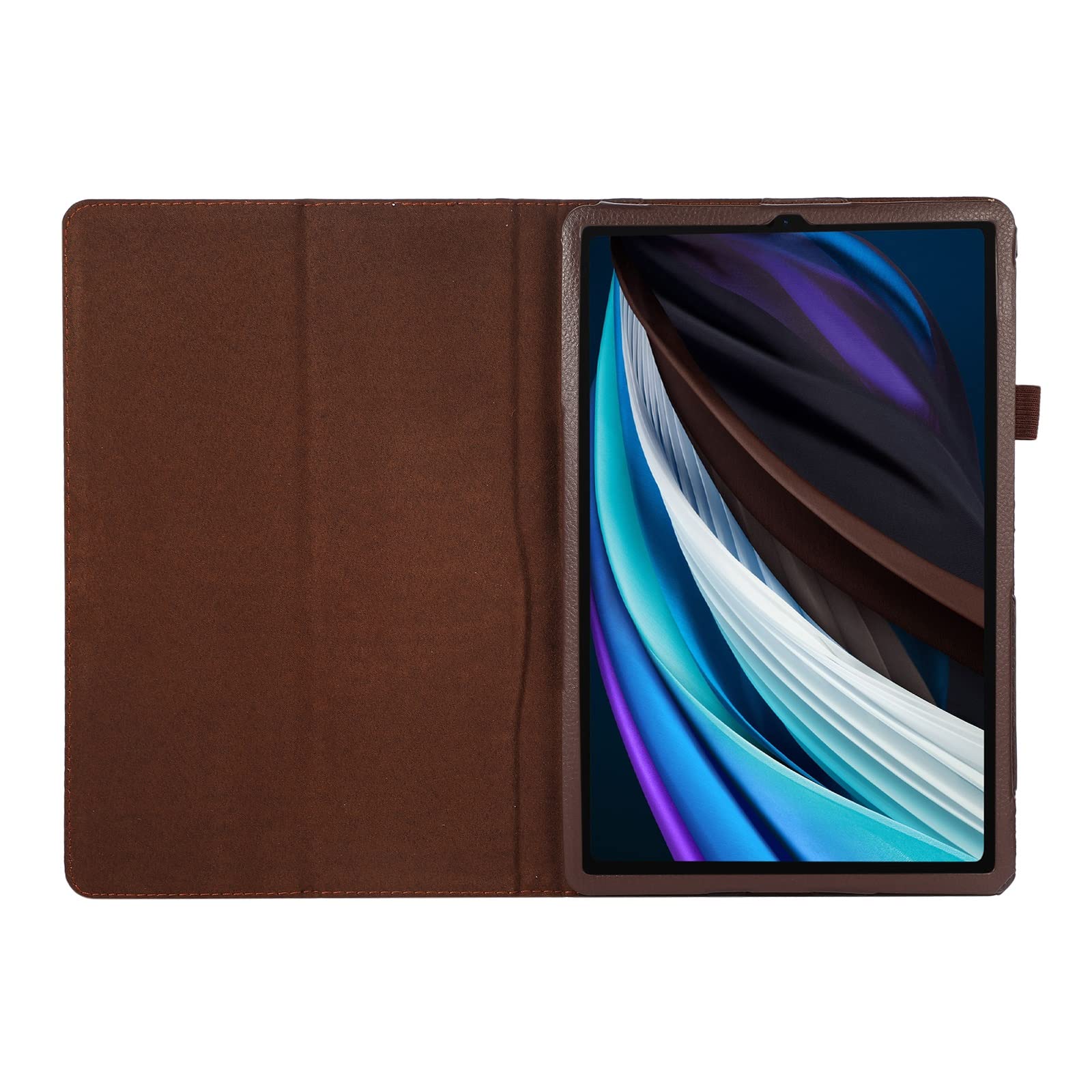 Tablet PC Case Texture Leather Tablet Case Compatible with Samsung Galaxy Tab A 10.5 2018 SM-T590 Slim Folding Stand Folio Protector Shockproof Back Cover with Holder Tablet Home (Color : Brown)