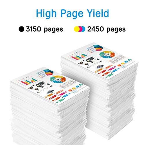 206X Toner Cartridges 4 Pack High Yield (with CHIP) Compatible Toner Cartridge Replacement for HP 206X 206A W2110X Compatible with Color Laserjet Pro MFP M283fdw M283cdw M255dw M282nw Toner Printer